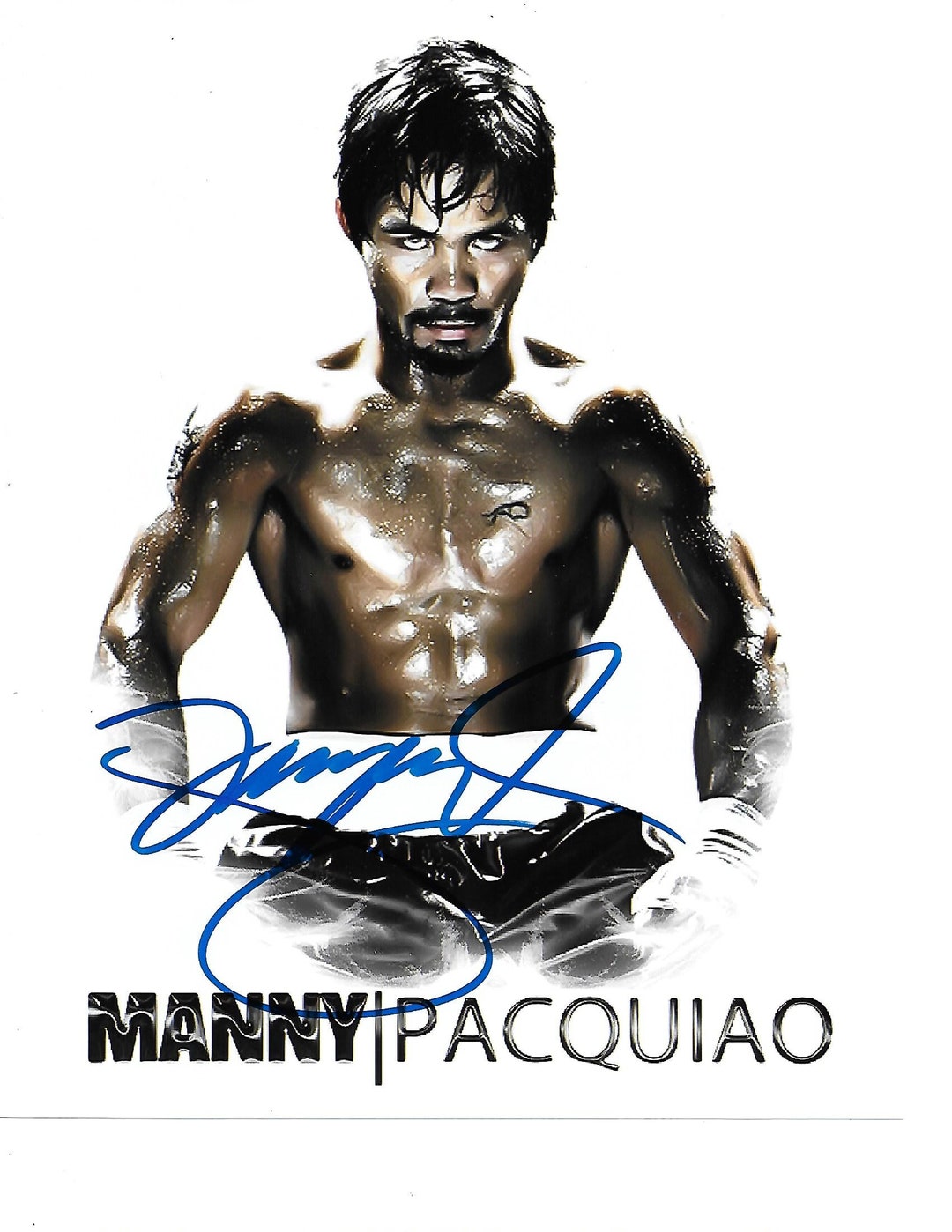 One of a Kind Hall of Fame Boxer MANNY PACQUIAO 8x10 Autographed Photo ...