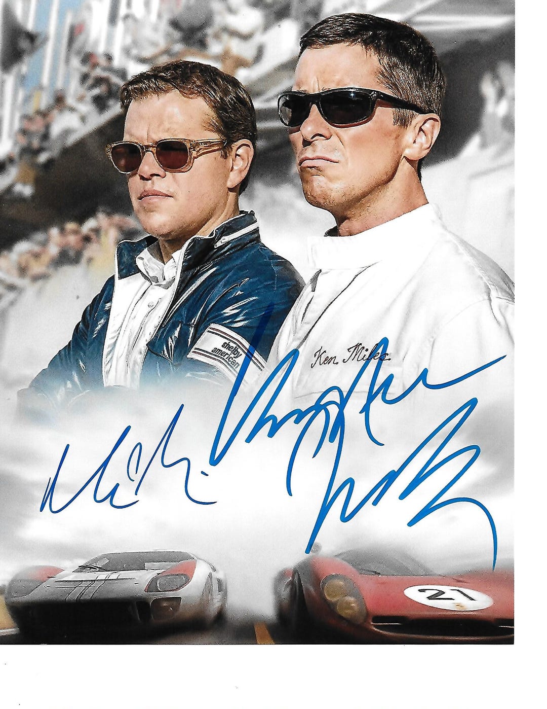 Great Movie "ford Vs Ferrari" Dual Cast Autographed 8x10 Promo Pic ...