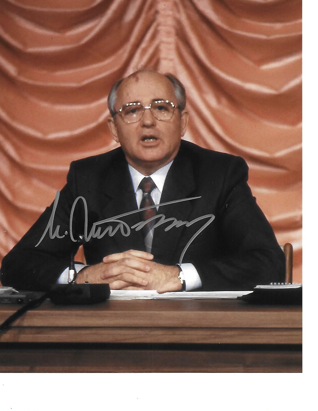 Former Russian Politician MIKHAIL GORBACHEV Autographed 8x10 - Etsy