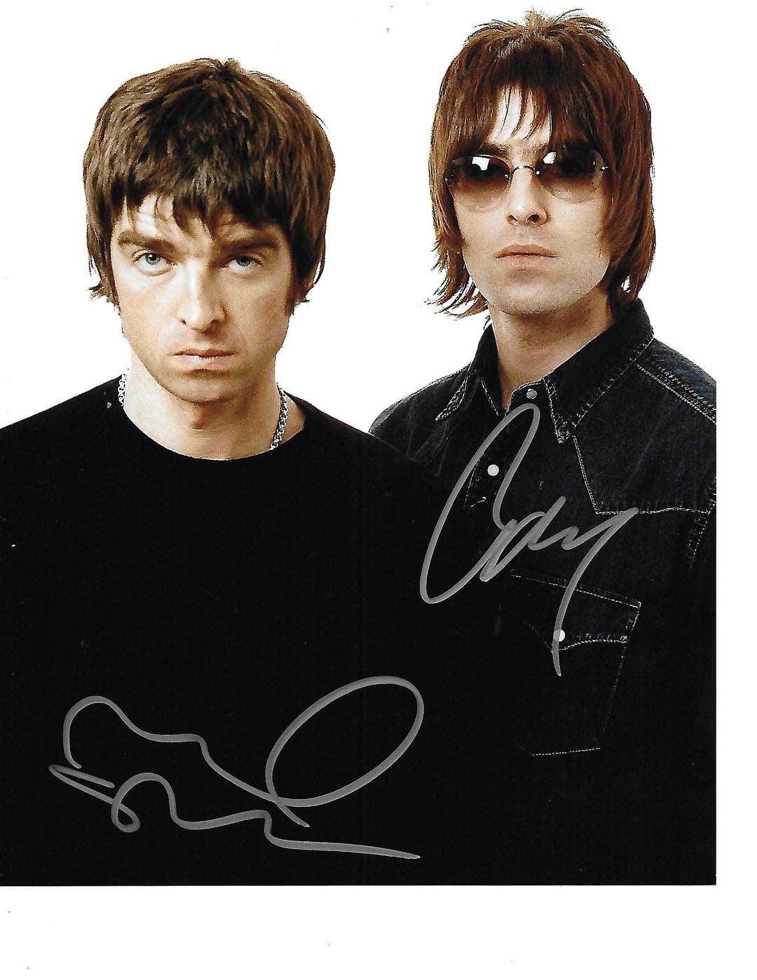 Rock Band "oasis" Dual Autographed 8x10 Band Promo Pic - Etsy
