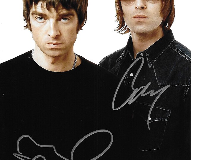 Rock Band "oasis" Dual Autographed 8x10 Band Promo Pic - Etsy
