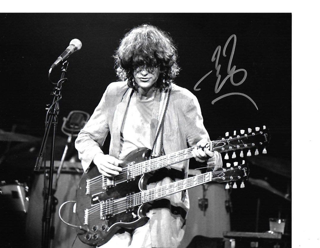 All Time Great Musician and Rocker J. PAGE Super Nice Signed 8x10 ...