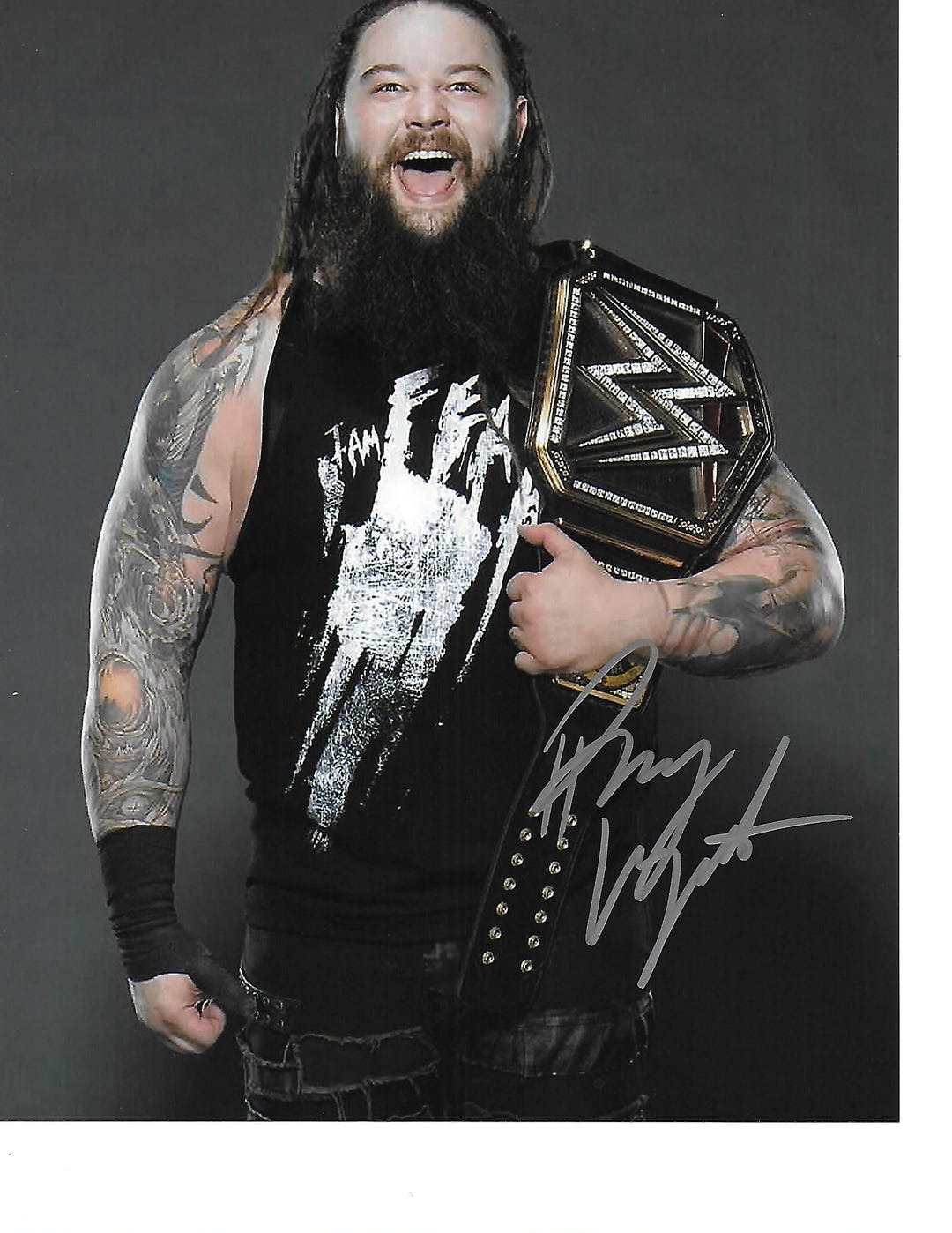 Professional Wrestler BRAY WYATT Great Looking Signed 8x10 Event ...