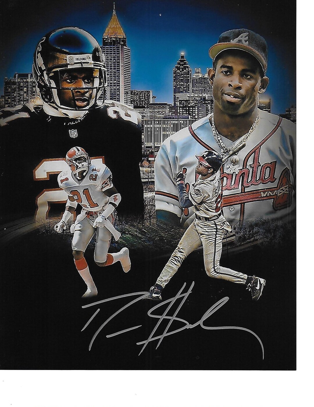 Super Star Dual Athlete DEION SANDERS Very Nice Signed 8x10 Pic - Etsy