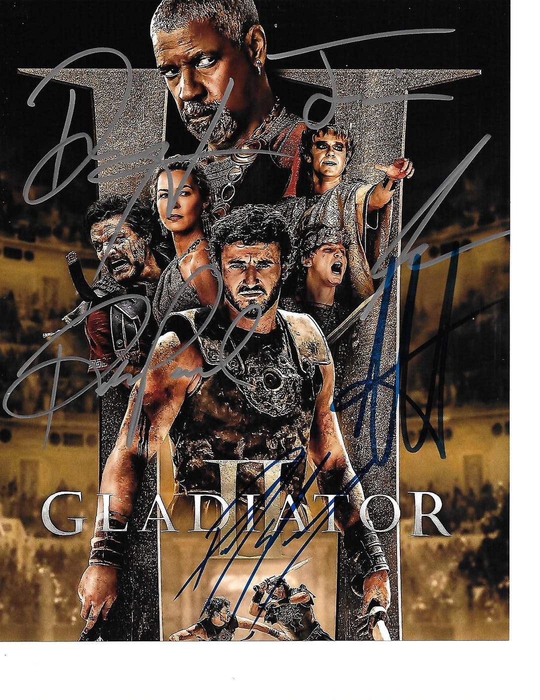 Super Star Movie "gladiator Ii" Main Cast Signed 8x10 Movie Promo ...