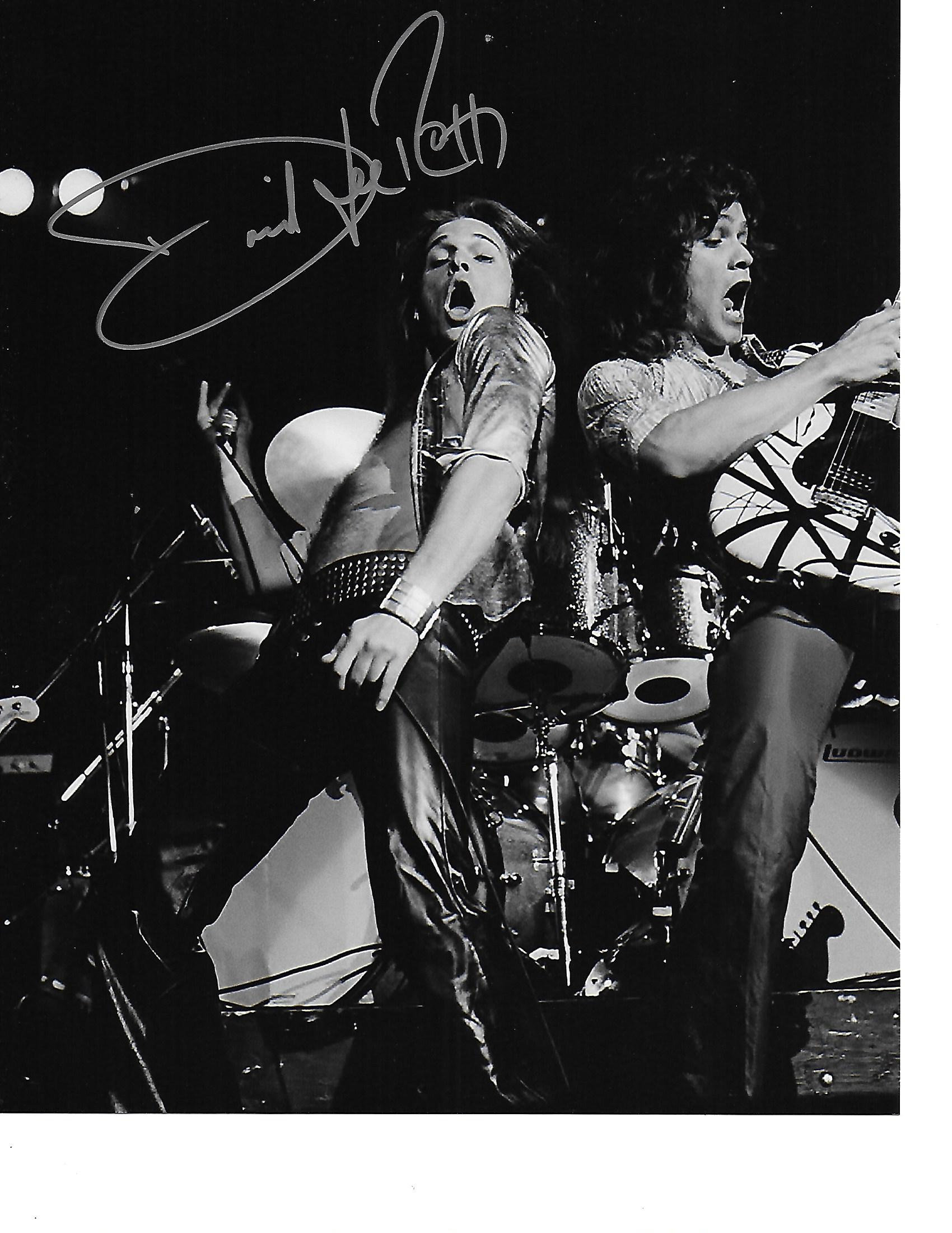 Long Time Rock N' Roller DAVID LEE ROTH Very Nice Autographed Posed ...
