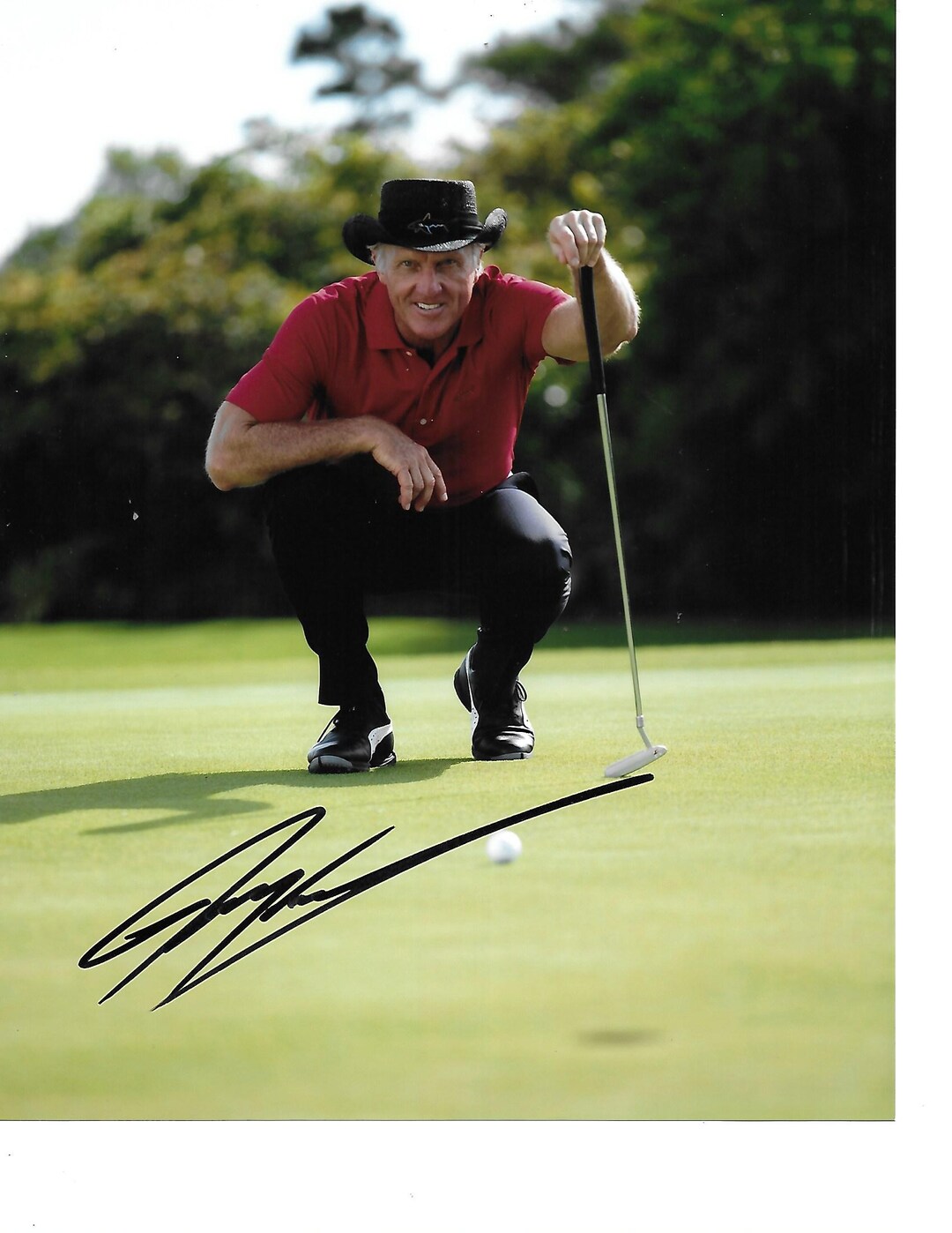 Golfing Hall of Fame Legend "greg Norman" Signed 8x10 Tournament ...