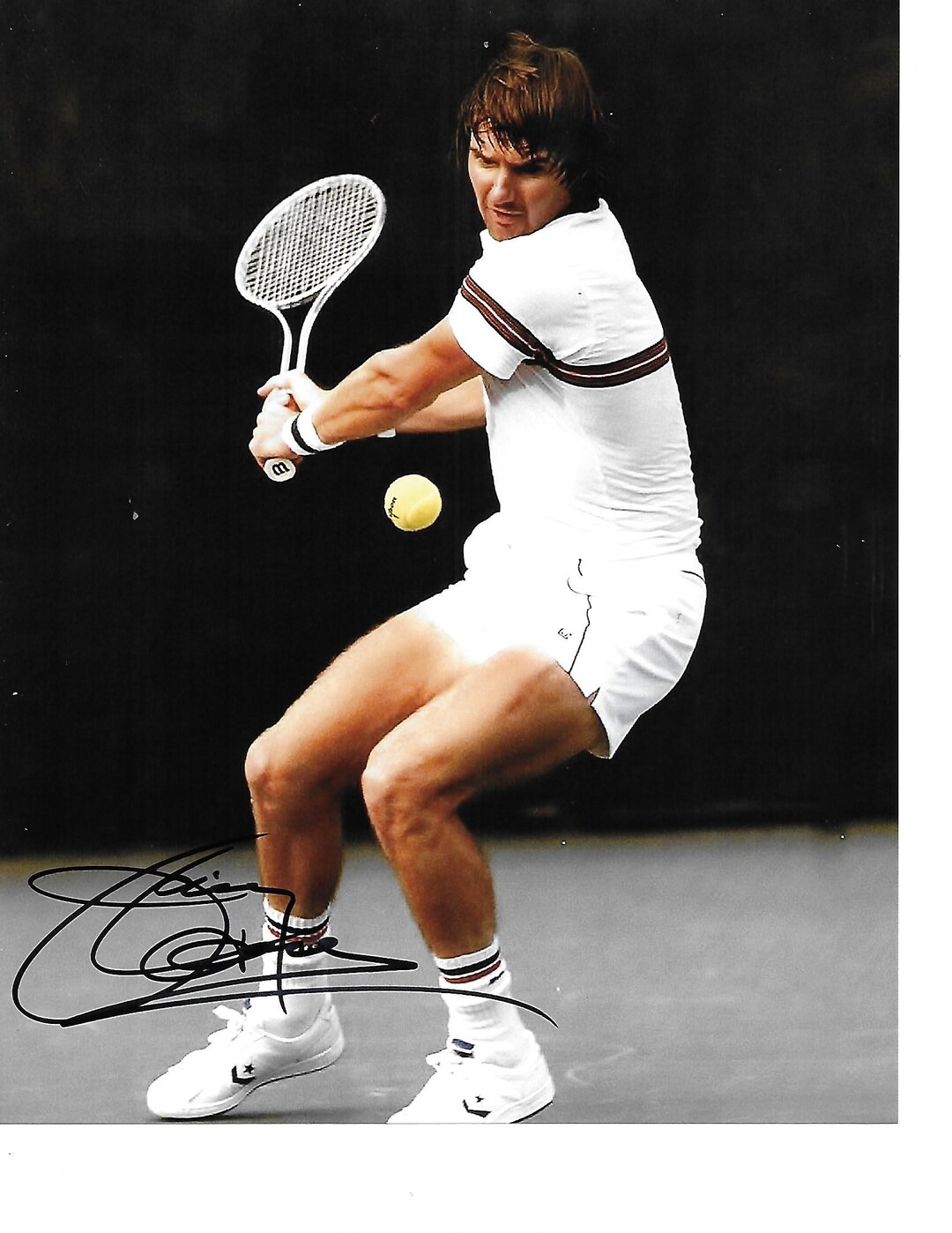 Super Hall of Fame Tennis Great JIMMY CONNORS Nice Signed 8x10 Game Day ...