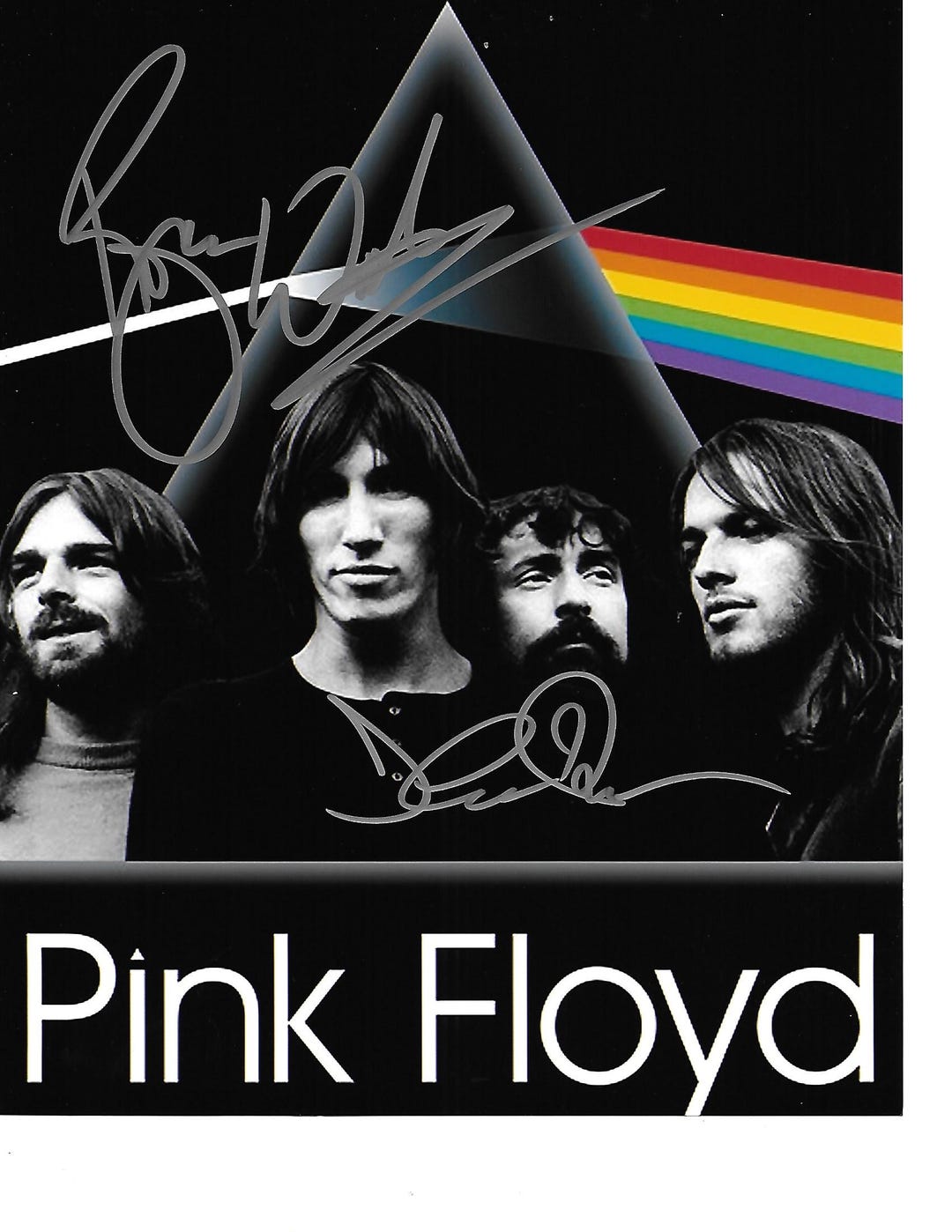 Super One of a Kind Band "pink Floyd" Dual Band Signed 8x10 Concert ...