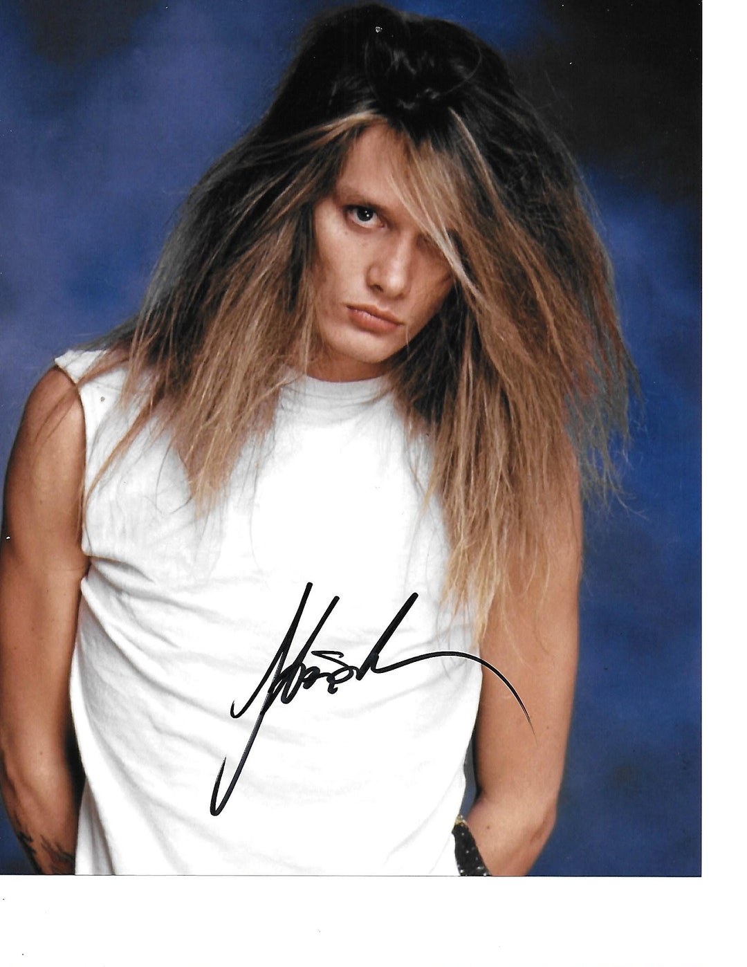 Lead Singer and Rock N Roller SEBASTIAN BACH Good Looking Signed 8x10 ...