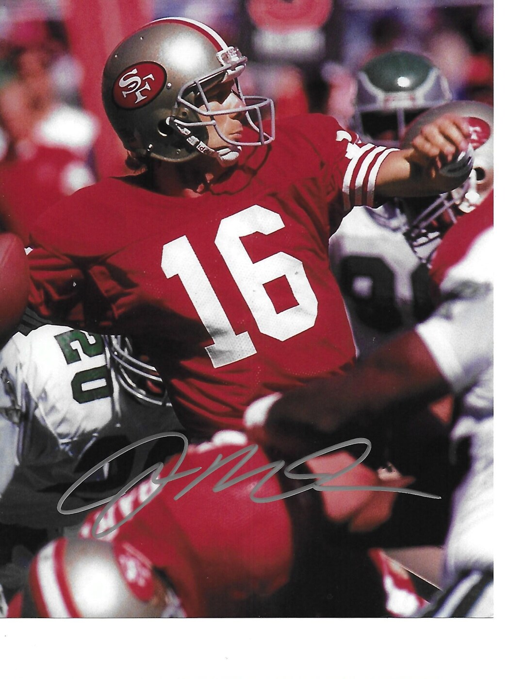 Hall of Fame Quarterback JOE MONTANA College Photo Autographed 8x10 ...