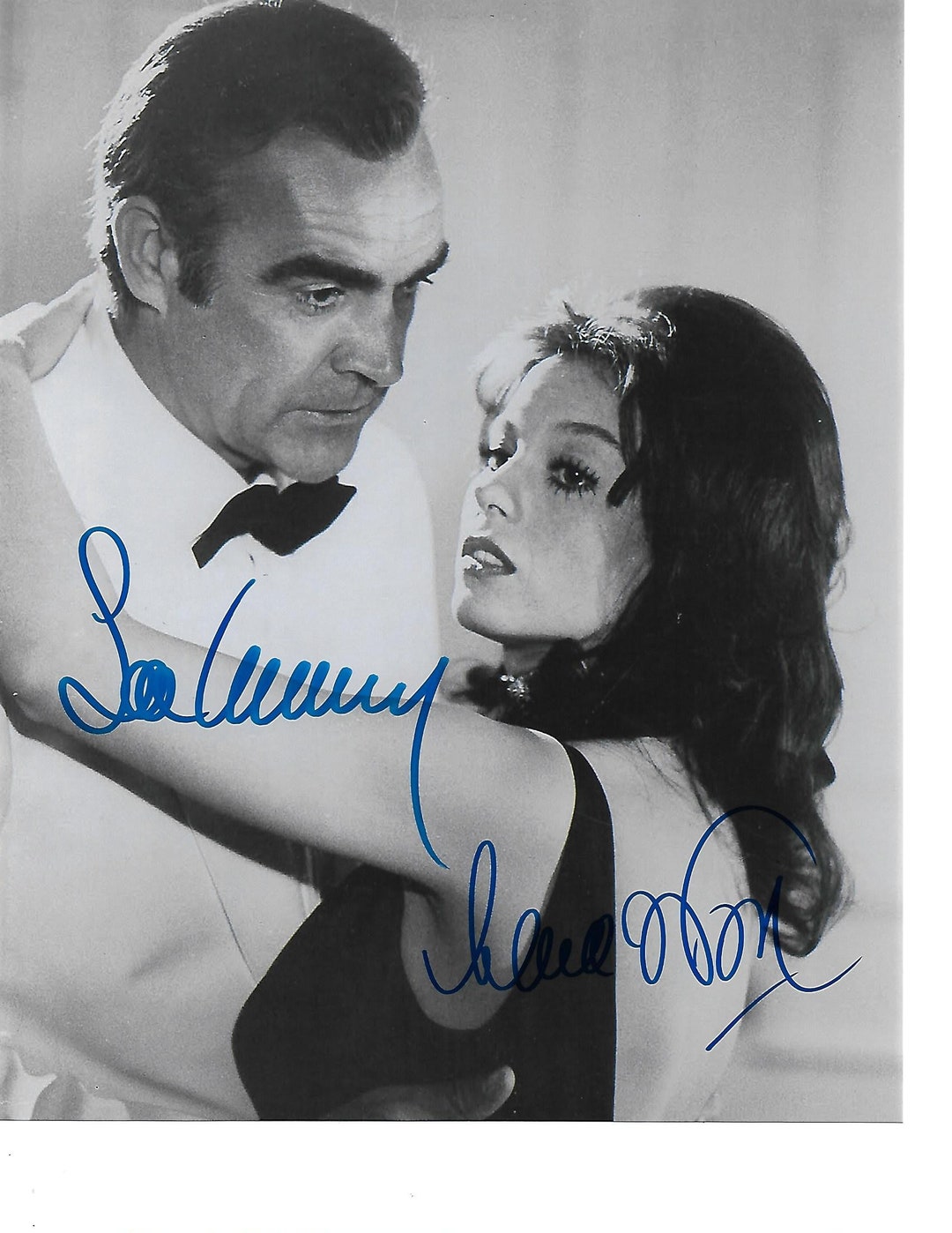 One of the Great "bond" Movies Dual Cast Signed 8x10 Photo Including ...