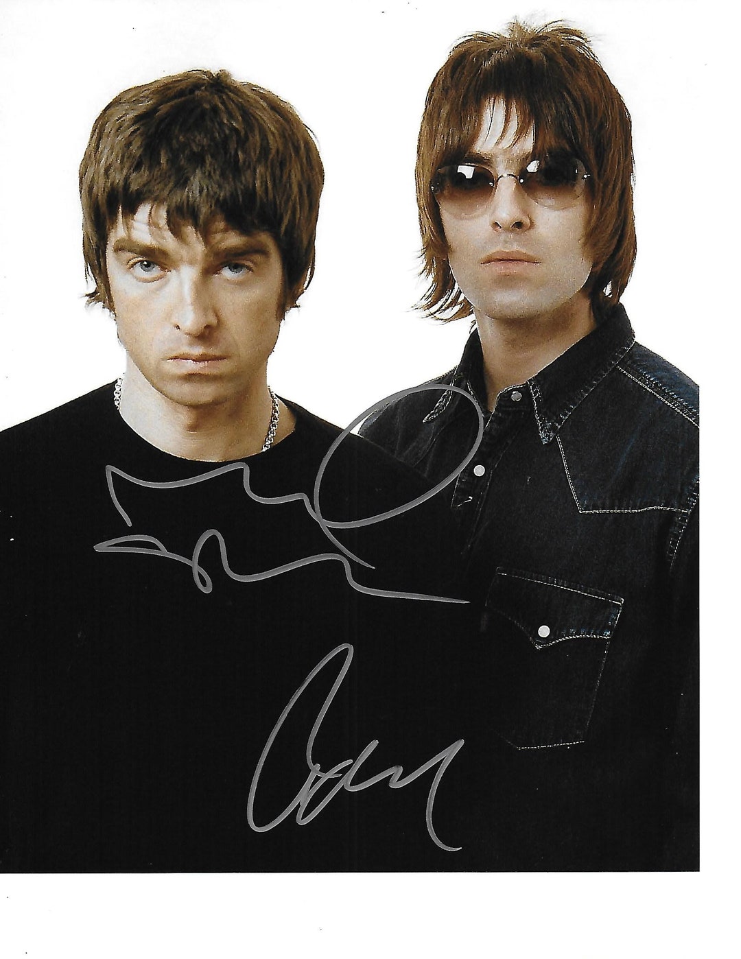 Rock Band oasis Dual Autographed 8x10 Band Promo - Etsy