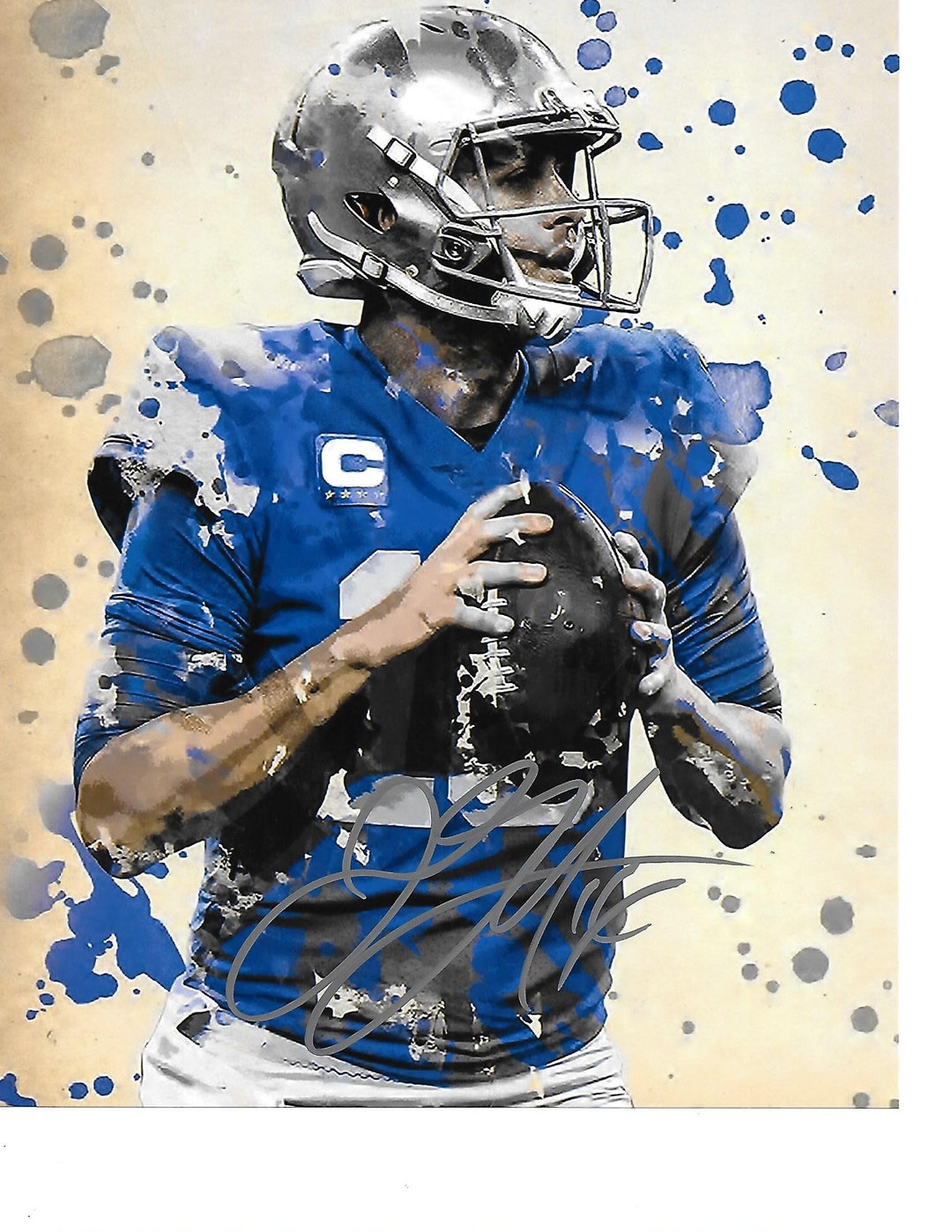 Lions Talented Quarterback JARED GOFF Autographed 8x10 Photograph - Etsy