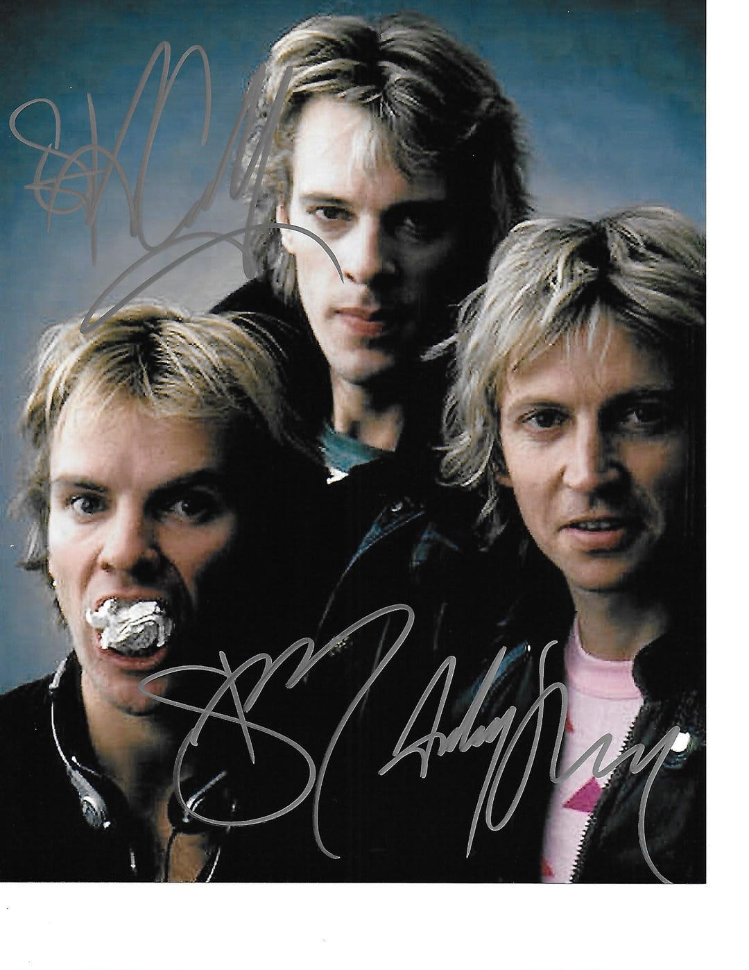 Hit Making Awesome Band the Police Signed 8x10 Great Looking Photograph ...