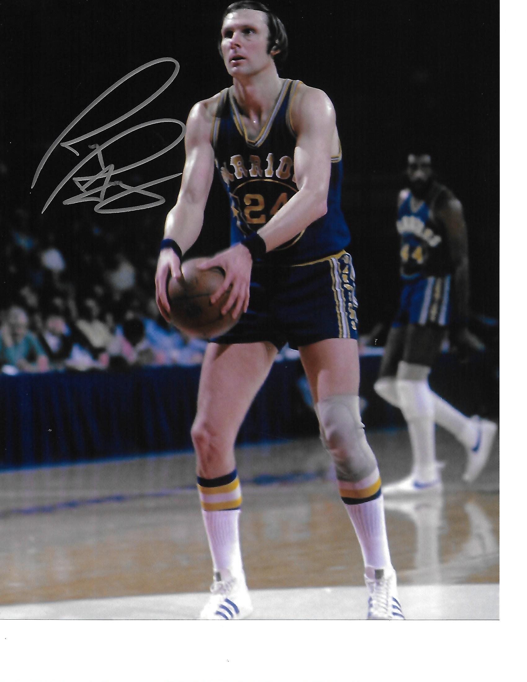 Basketball Hall of Famer RICK BARRY Autographed on Court 8x10 ...