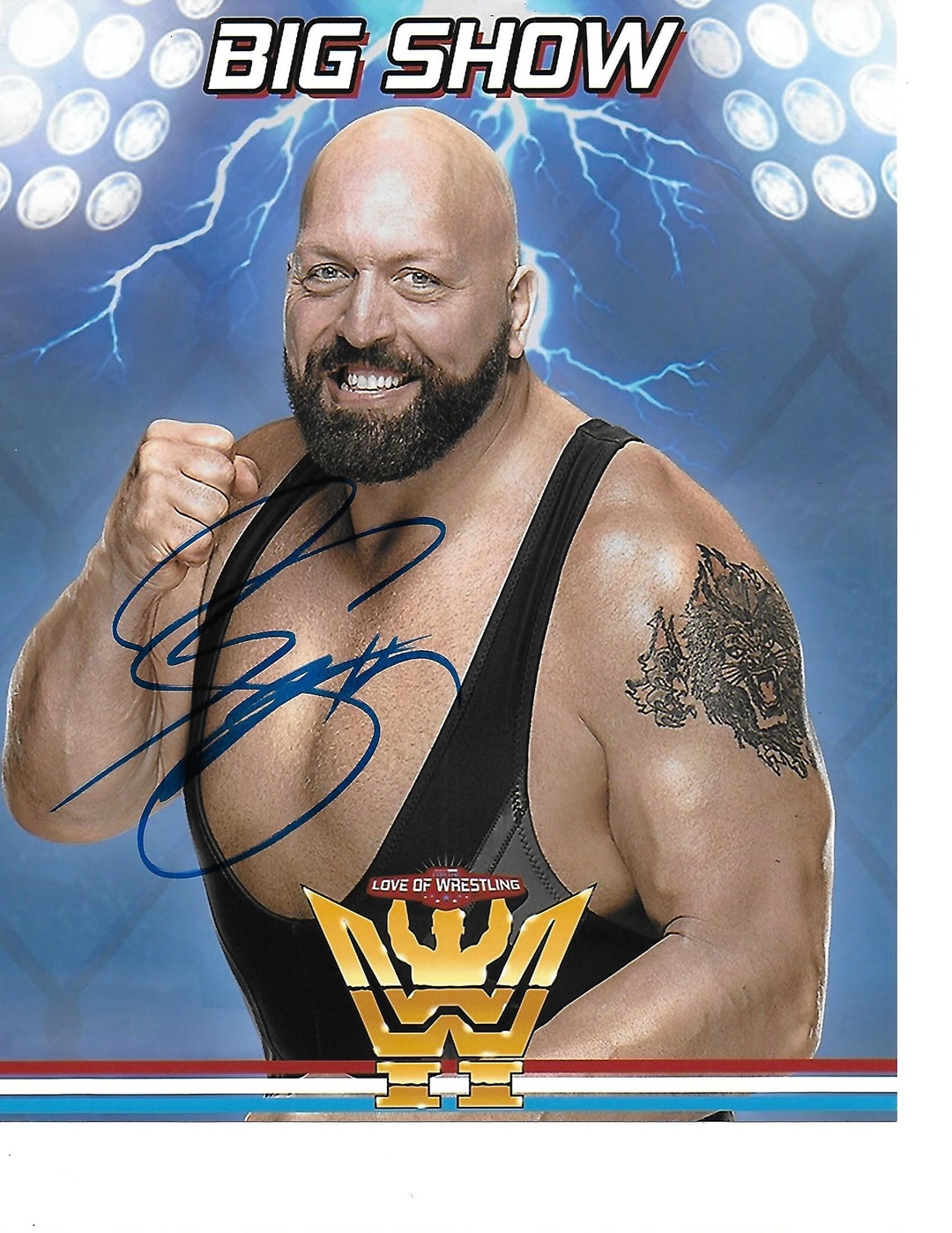 Long Time Wrestling Champ the BIG SHOW Signed 8x10 Promo Pic - Etsy