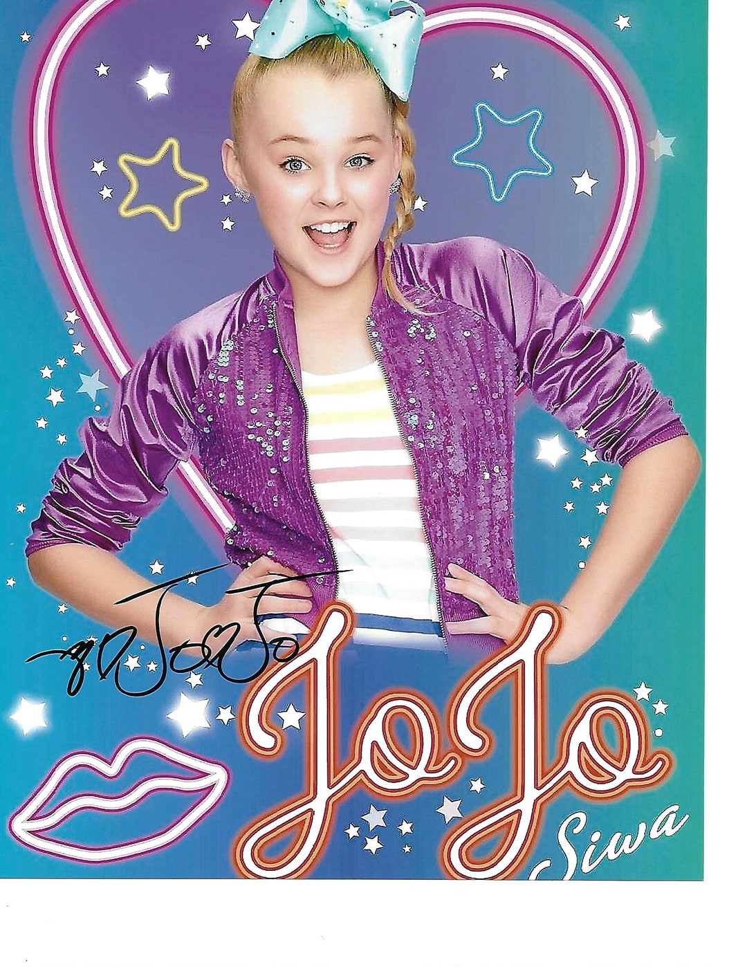 Dancer and Singer JOJO SIWA Autographed 8x10 Fun Nice Photograph - Etsy