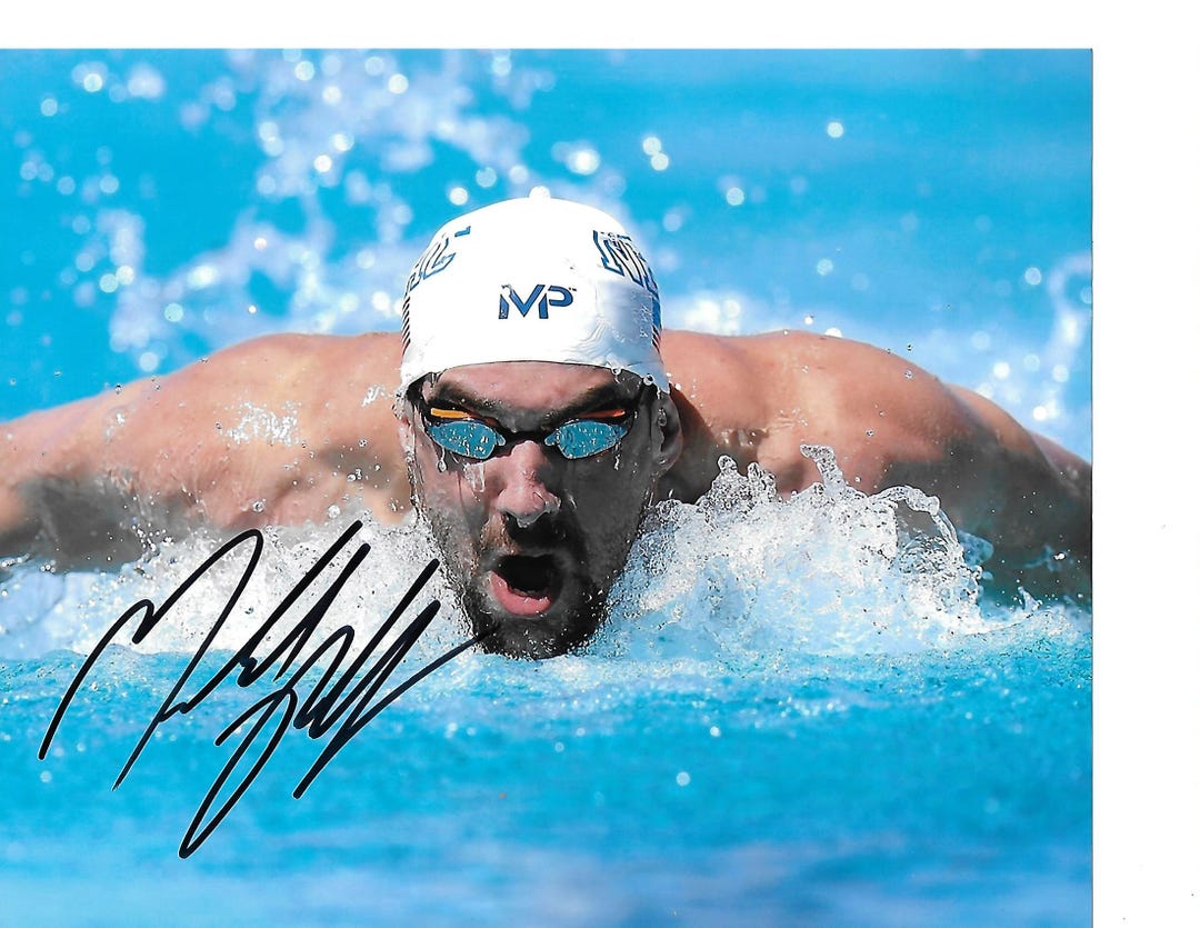 Super Olympic Swimmer MICHAEL PHELPS Autographed 8x10 Swim Photo - Etsy