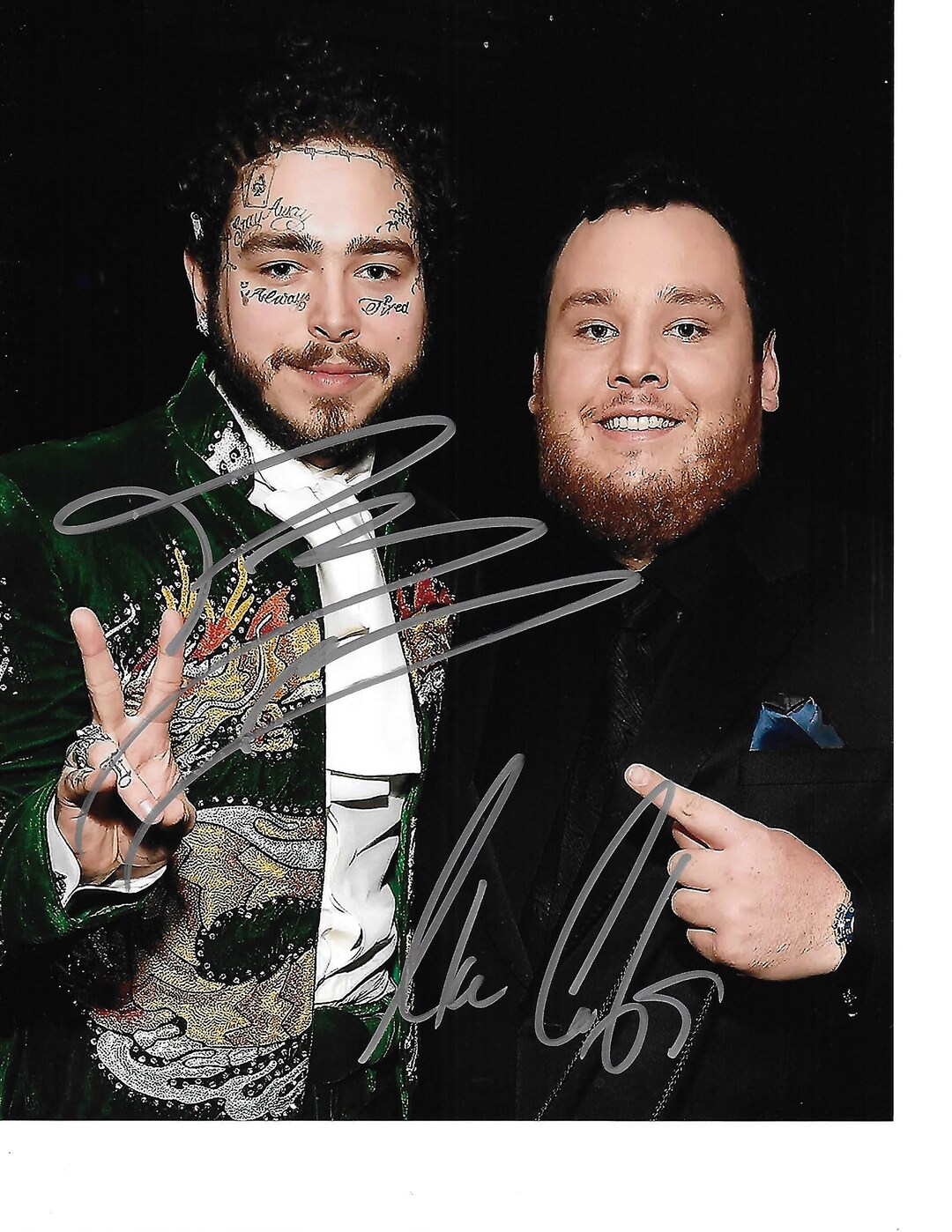 Super Star Singers and Entertainers Luke Combs and Post Malone Signed ...