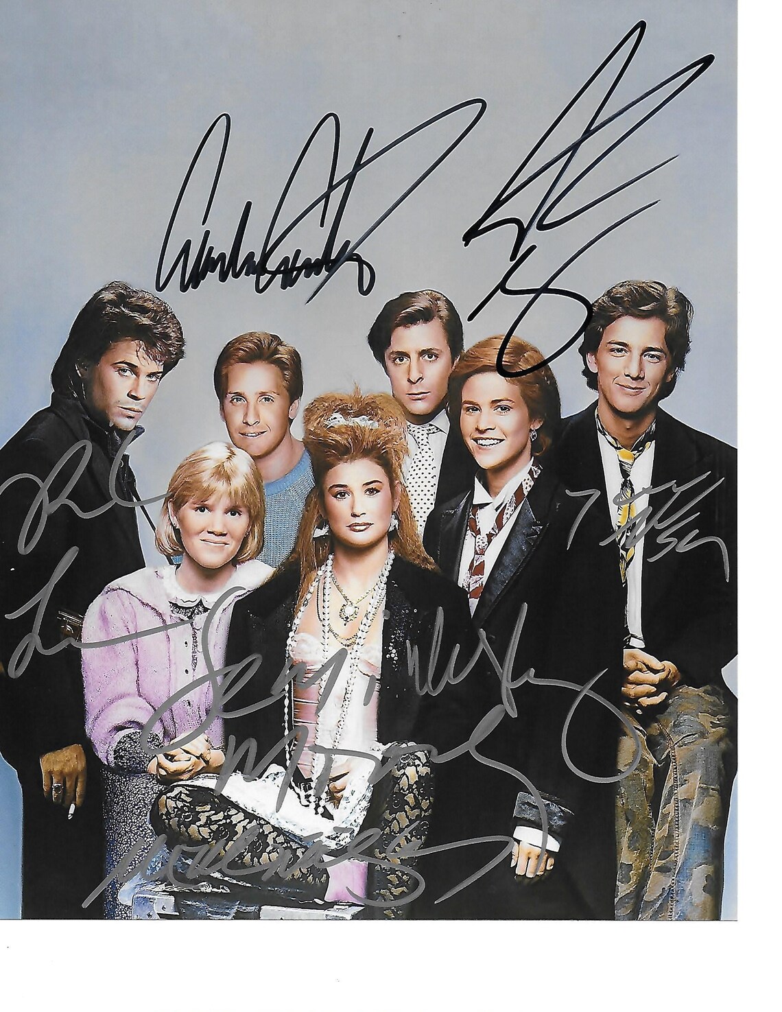 Super Brat Pack Movie "st. Elmo's Fire" Entire Cast Autographed 8x10 ...
