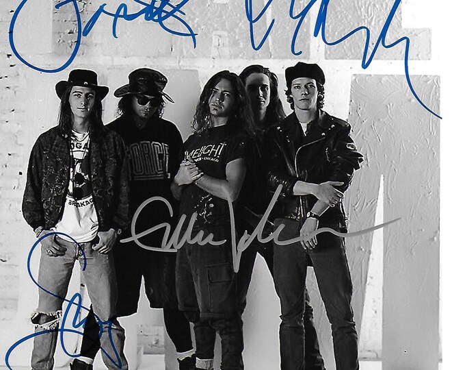Entire Band Pearl Jam Autographed 8x10 Photo W Eddie Vedder - Etsy