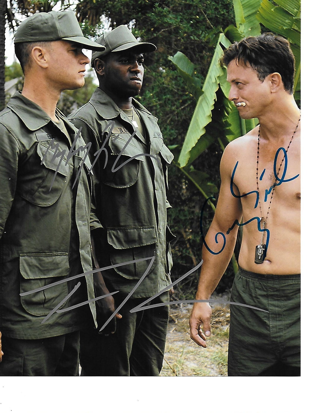 Super Triple Signed "forrest Gump" Cast Signed 8x10 Movie Scene ...