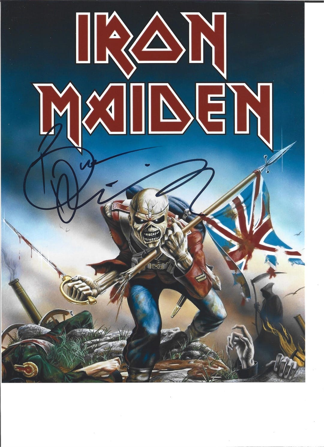 Band Front Man Singer and Rocker BRUCE DICKINSON Signed 8x10 Art ...