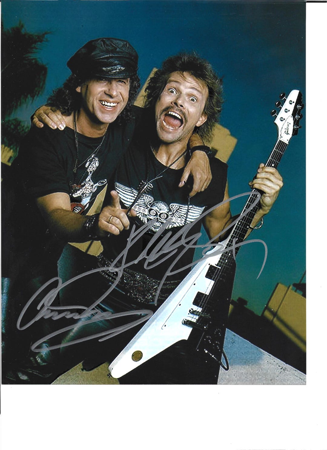 Rock N' Roll Greats Angus Young and Brian Johnson Dual Signed 8x10 ...