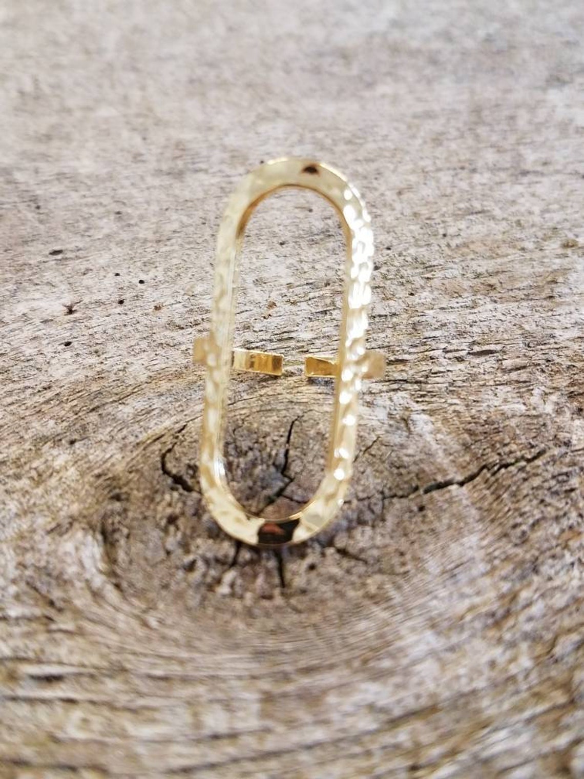 Hammered Ovaloid Ring - Etsy