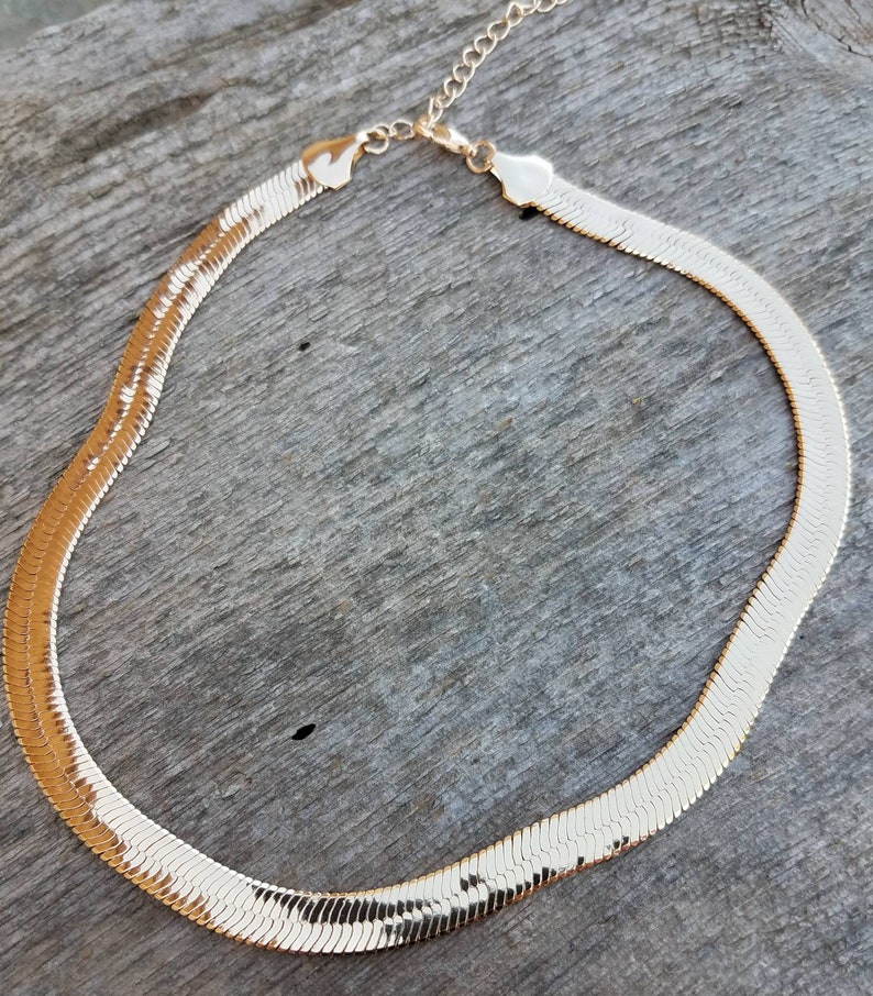 Herringbone Chain Necklace - Etsy