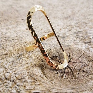 Hammered Ovaloid Ring - Etsy