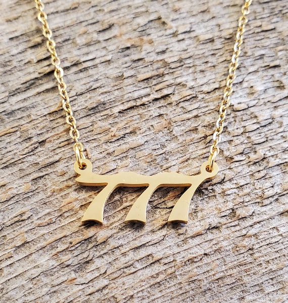 Angel Number 777 Necklace - Etsy