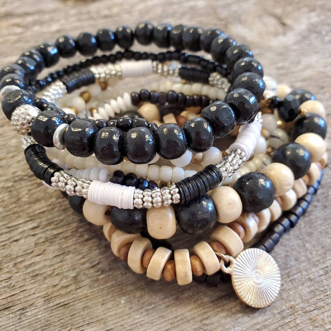 Baha Bracelet Stack Black - Etsy