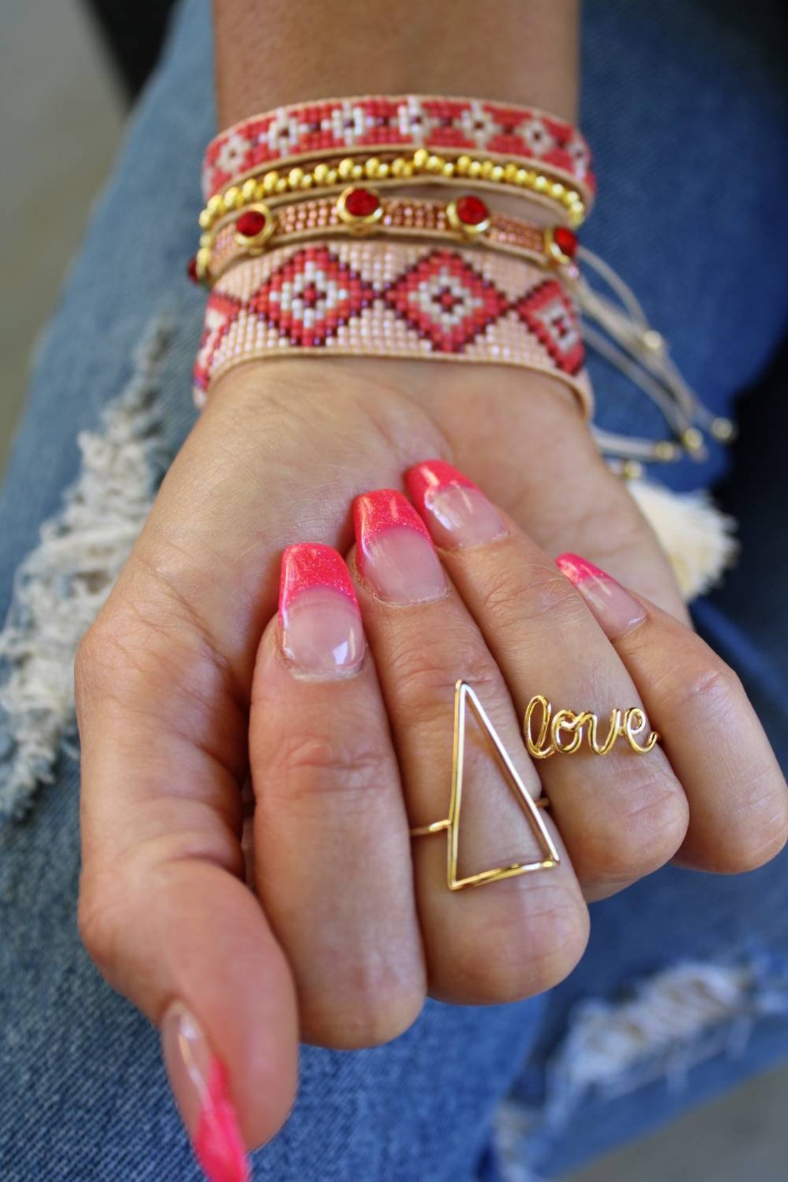 Triangle Ring - Etsy