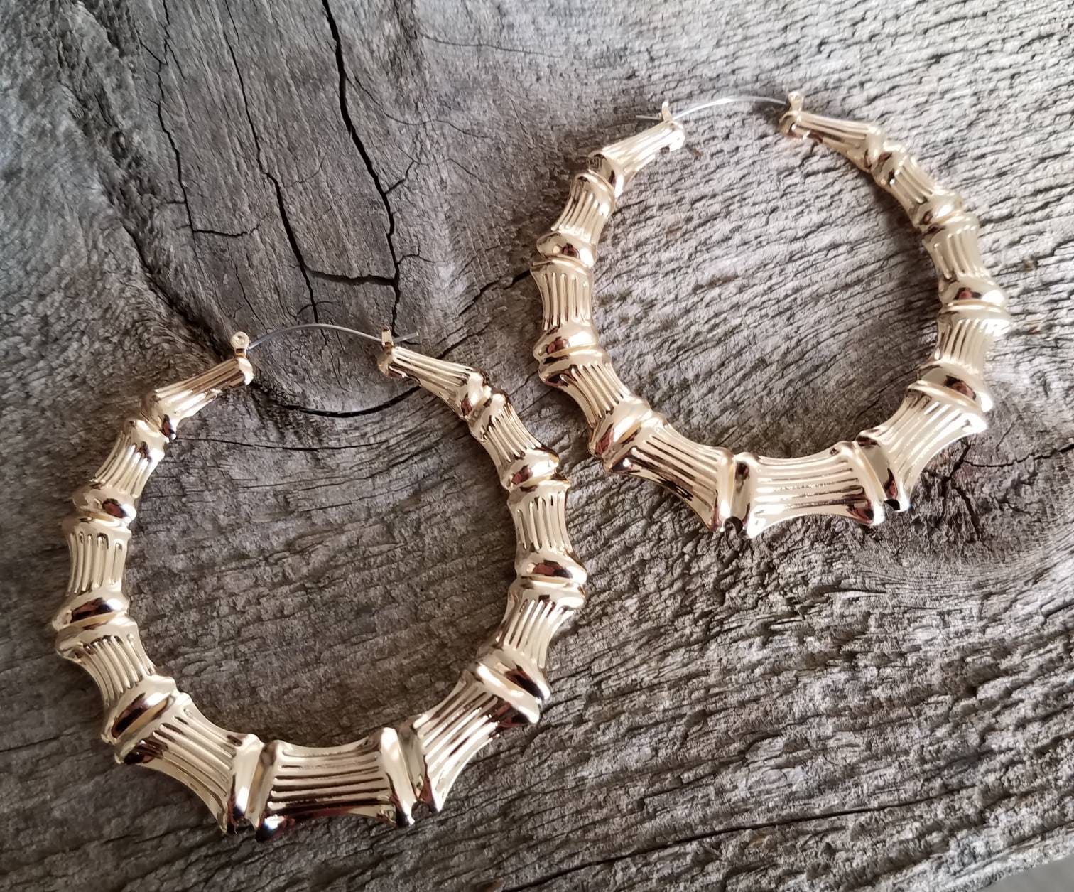 Bamboo Hoops - Etsy