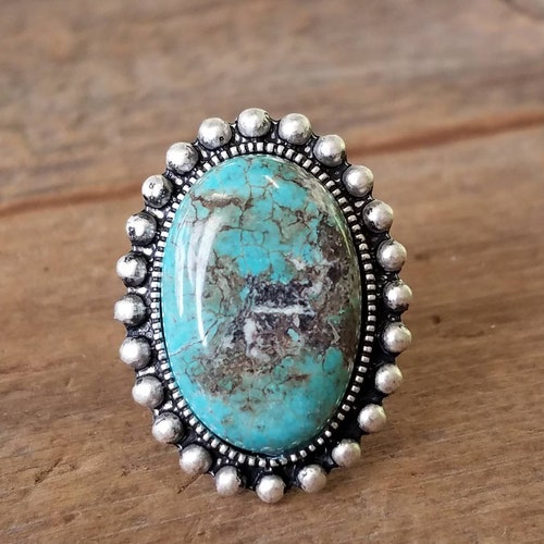 Santa Fe Turquoise Ring - Etsy