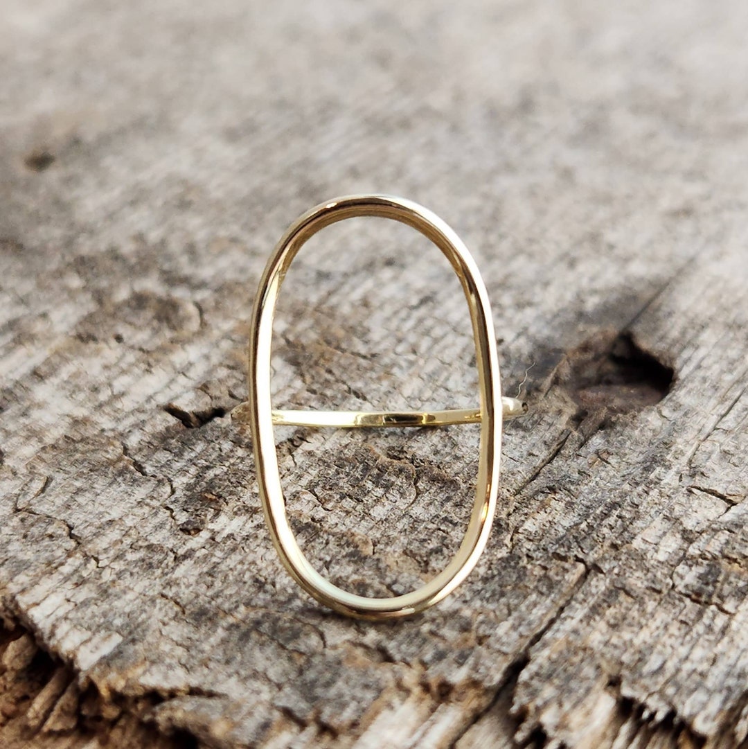 Gold Oval Ring - Etsy