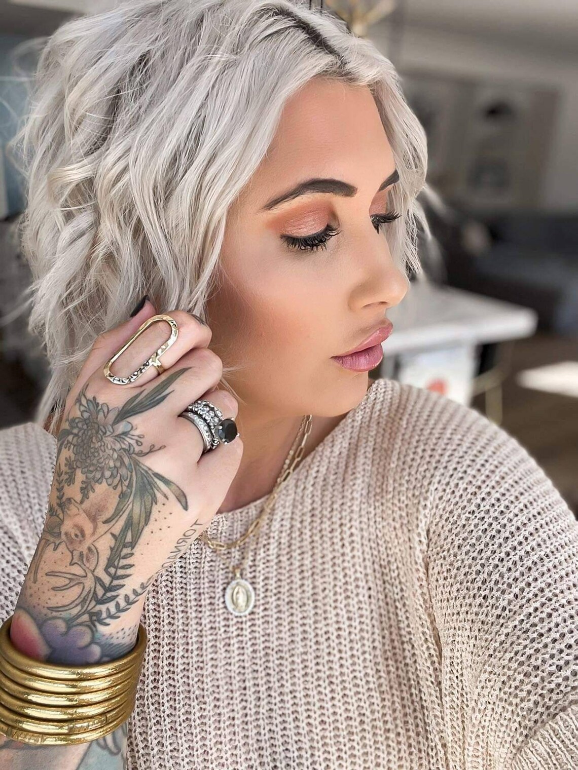 Hammered Ovaloid Ring - Etsy