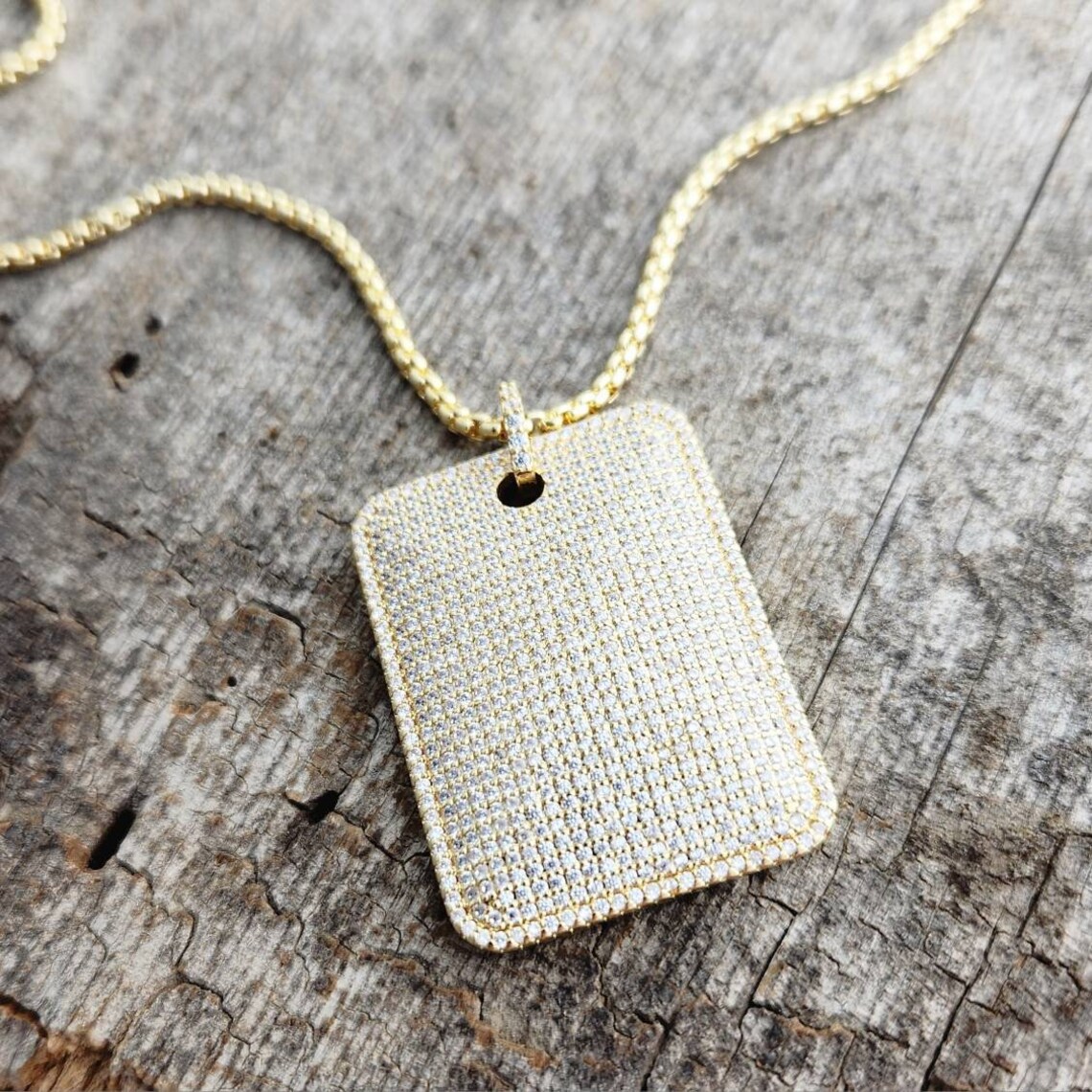 Bougie Dog Tag Necklace - Etsy