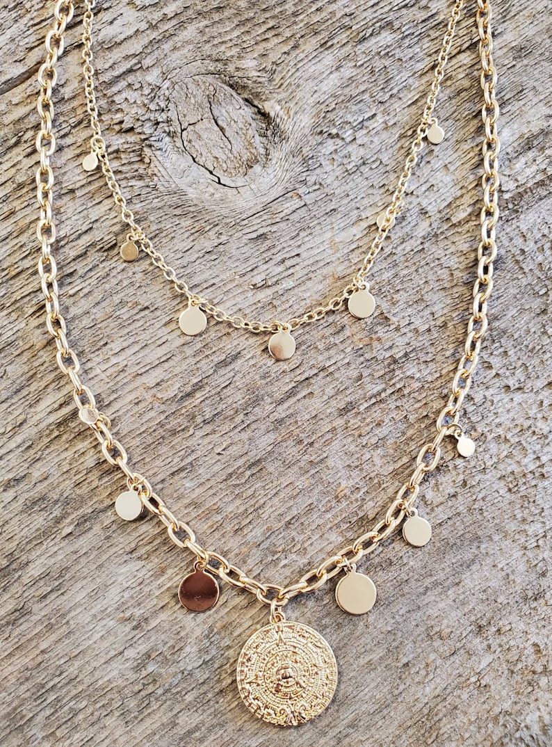 Aztec Necklace Gold - Etsy