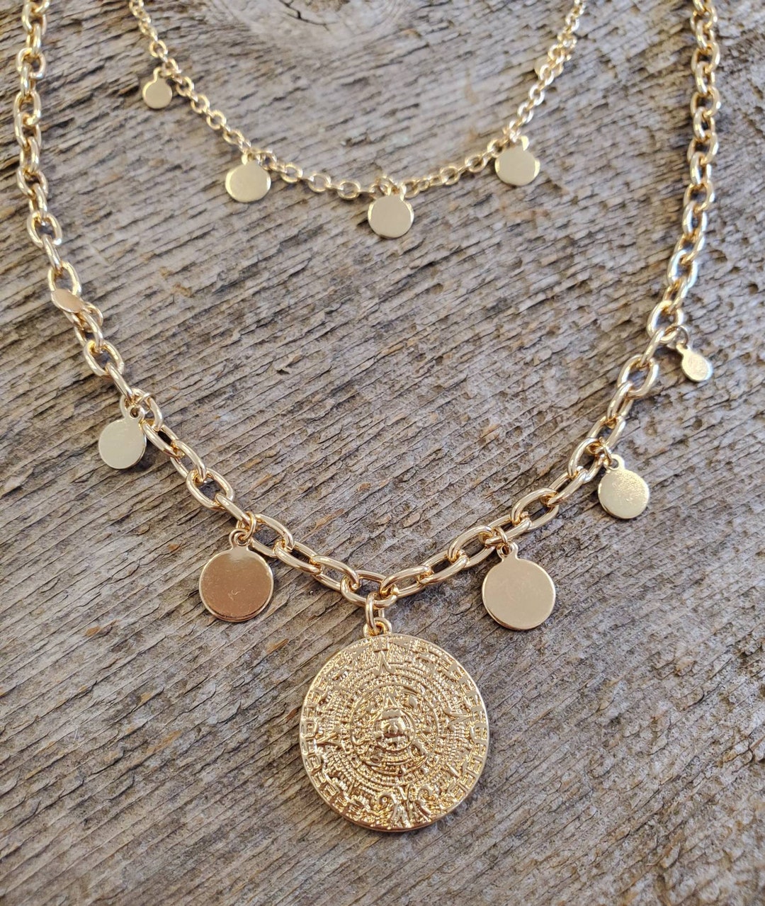 Aztec Necklace - Gold - Etsy