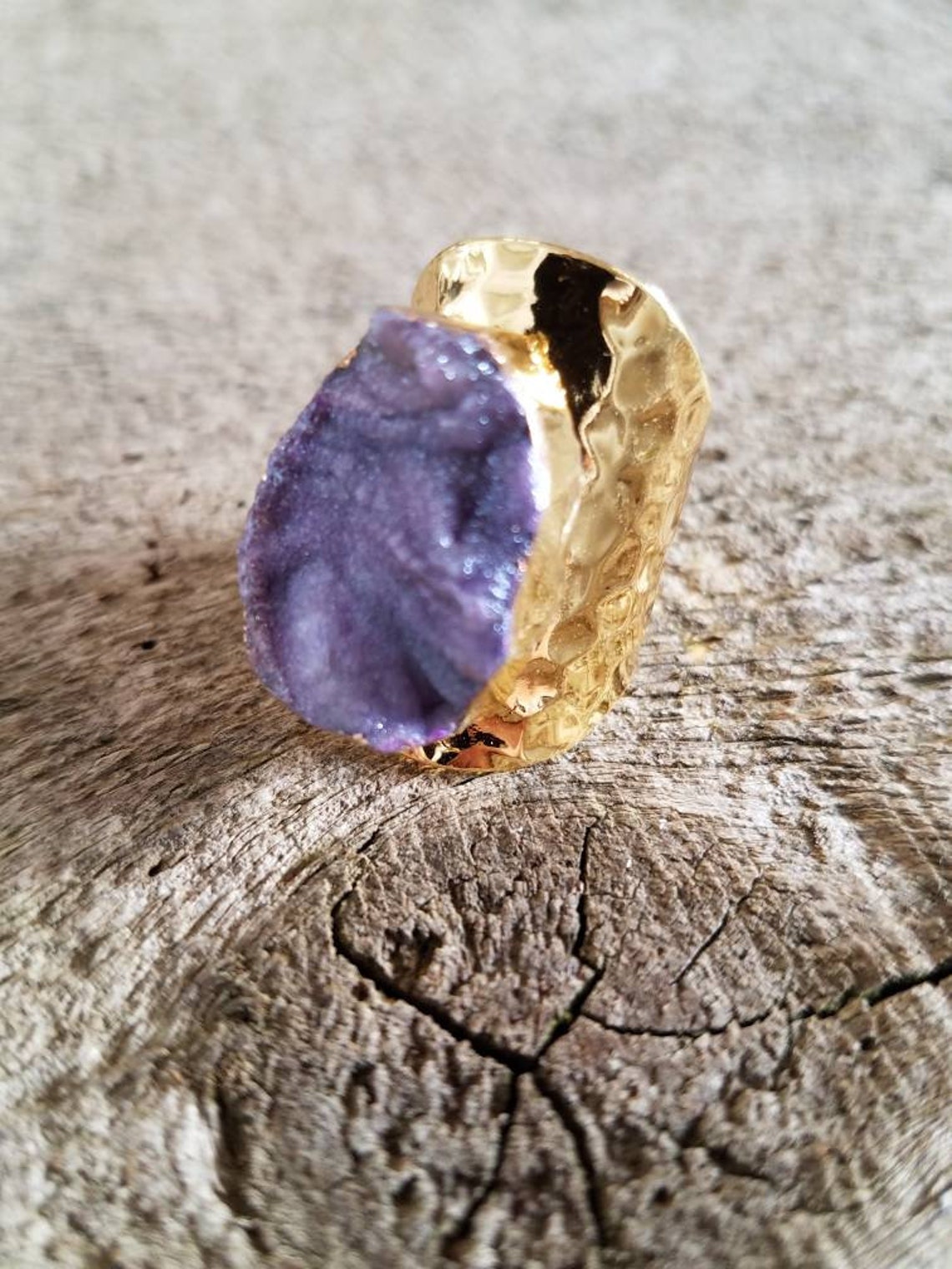 Lilac Galaxy Ring - Etsy