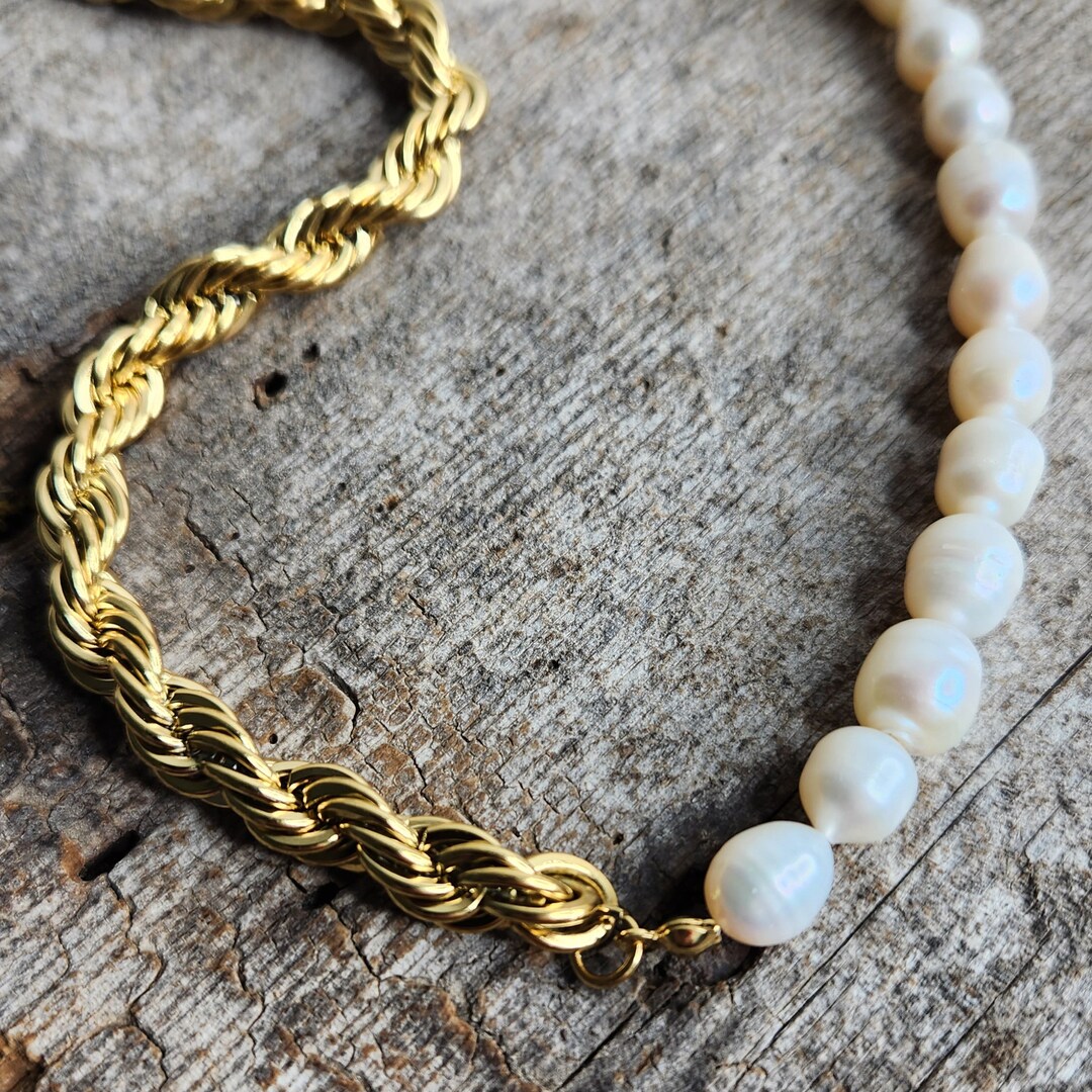 Pearl Rope Chain Necklace - Etsy