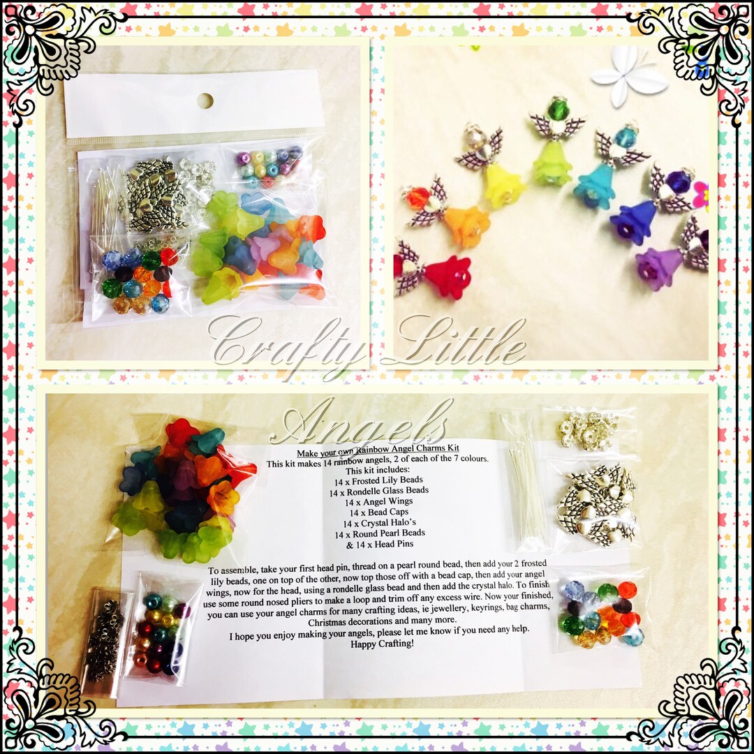 DIY Craft Kit, Large Angel Pendant Making Kit, Make Your Own Angel ...