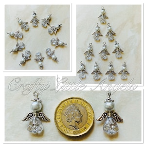 Multicoloured Angel Charms, Handmade Angel Pendants, Small Angel ...