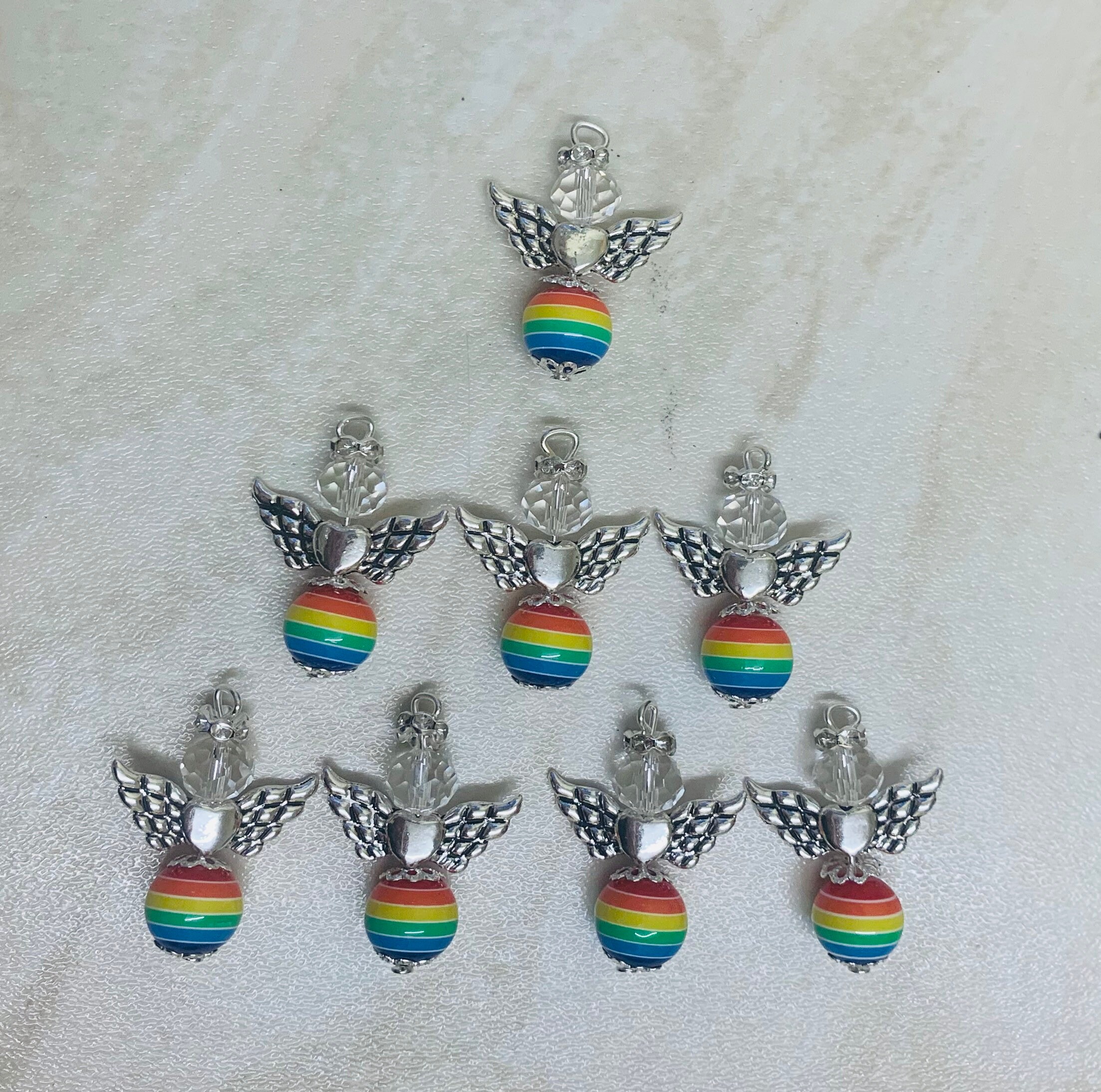 Rainbow angel clips rainbow zip charms NHS charms Pride | Etsy