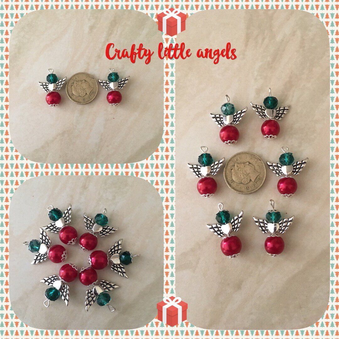 Christmas Charms Christmas Angel Charms Handmade Christmas - Etsy