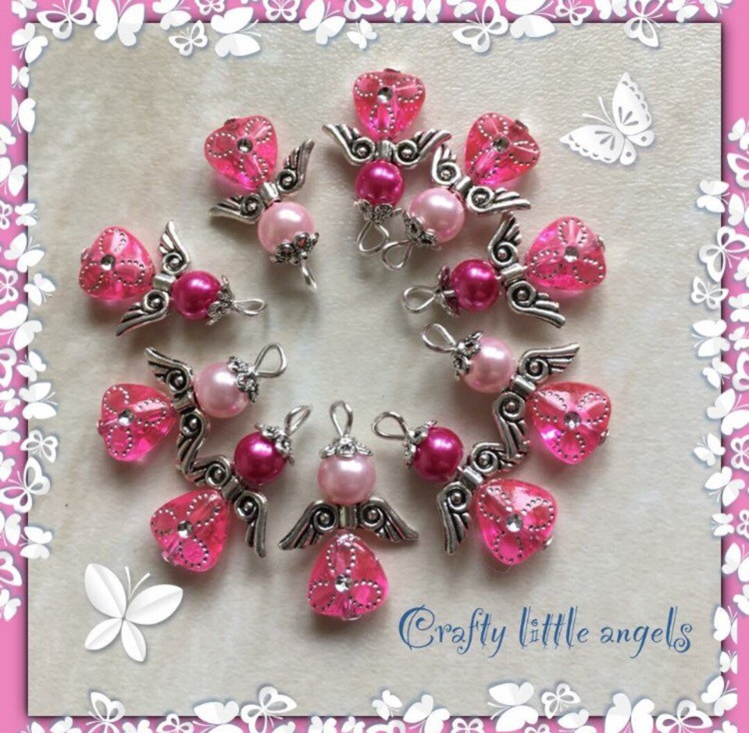 DIY Craft Kit Make Your Own Kit Angel Charms Kit Small Pink - Etsy