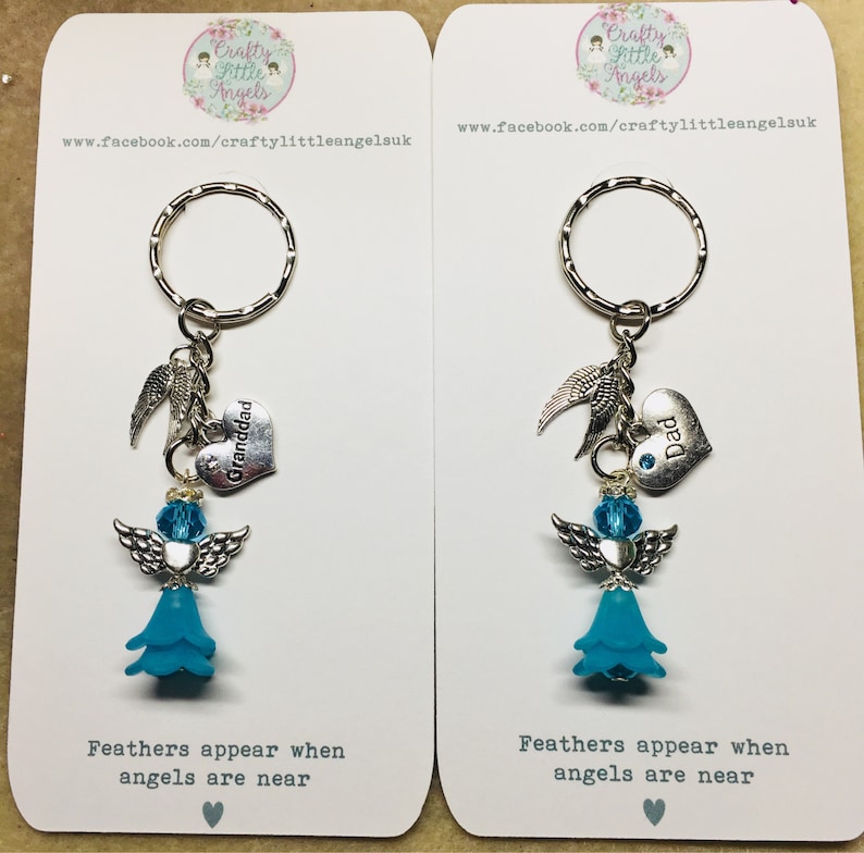 Personalised Memorial Keyring in Memory Of Keepsake Angel - Etsy
